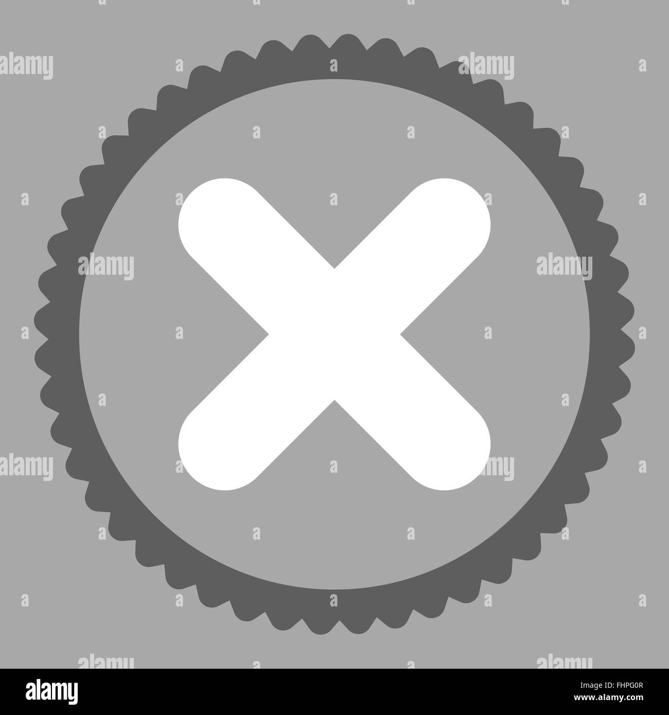 Cancel flat dark gray and white colors round stamp icon Stock Photo - Alamy