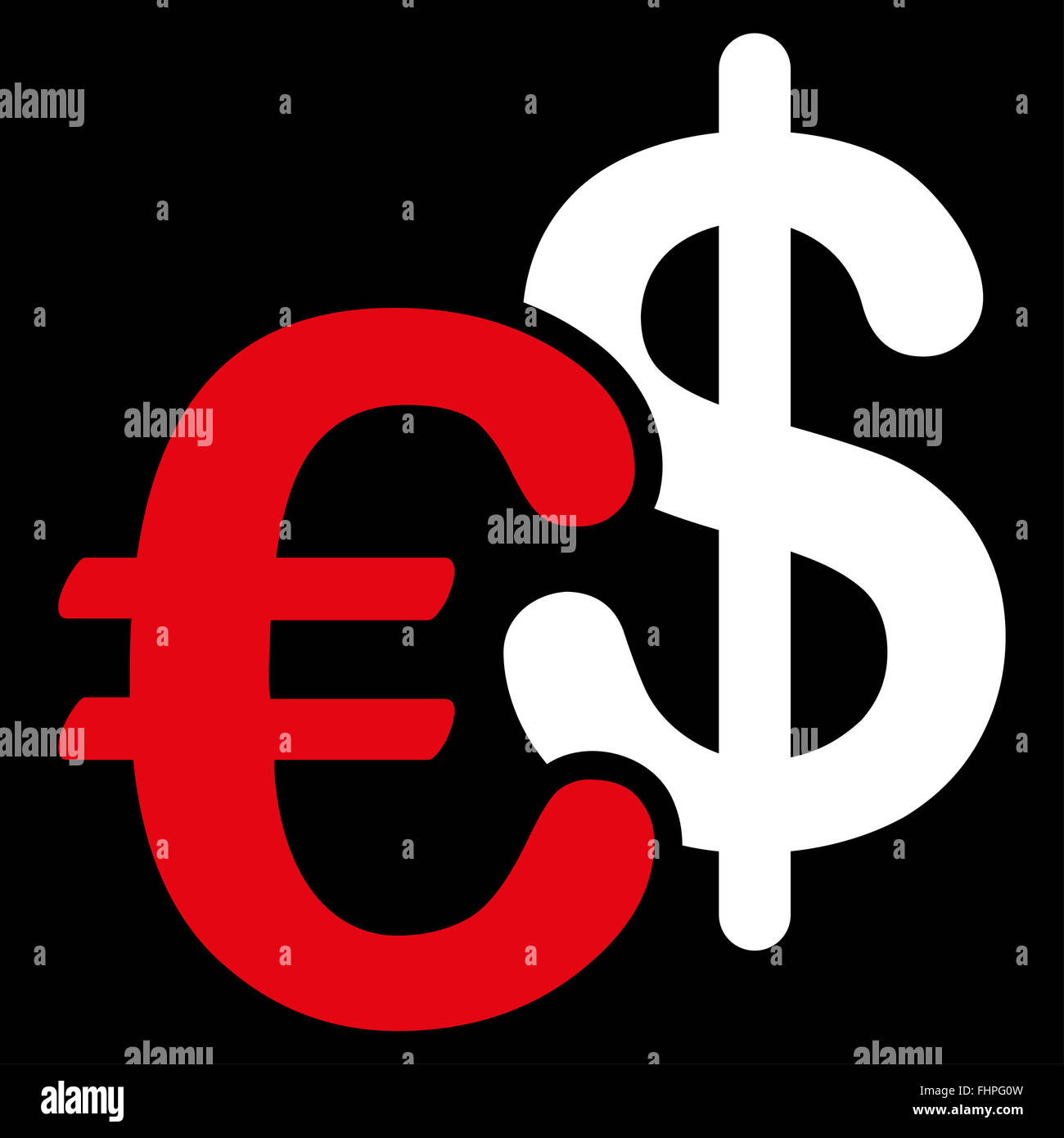 Euro Dollar Currency Icon Stock Photo - Alamy