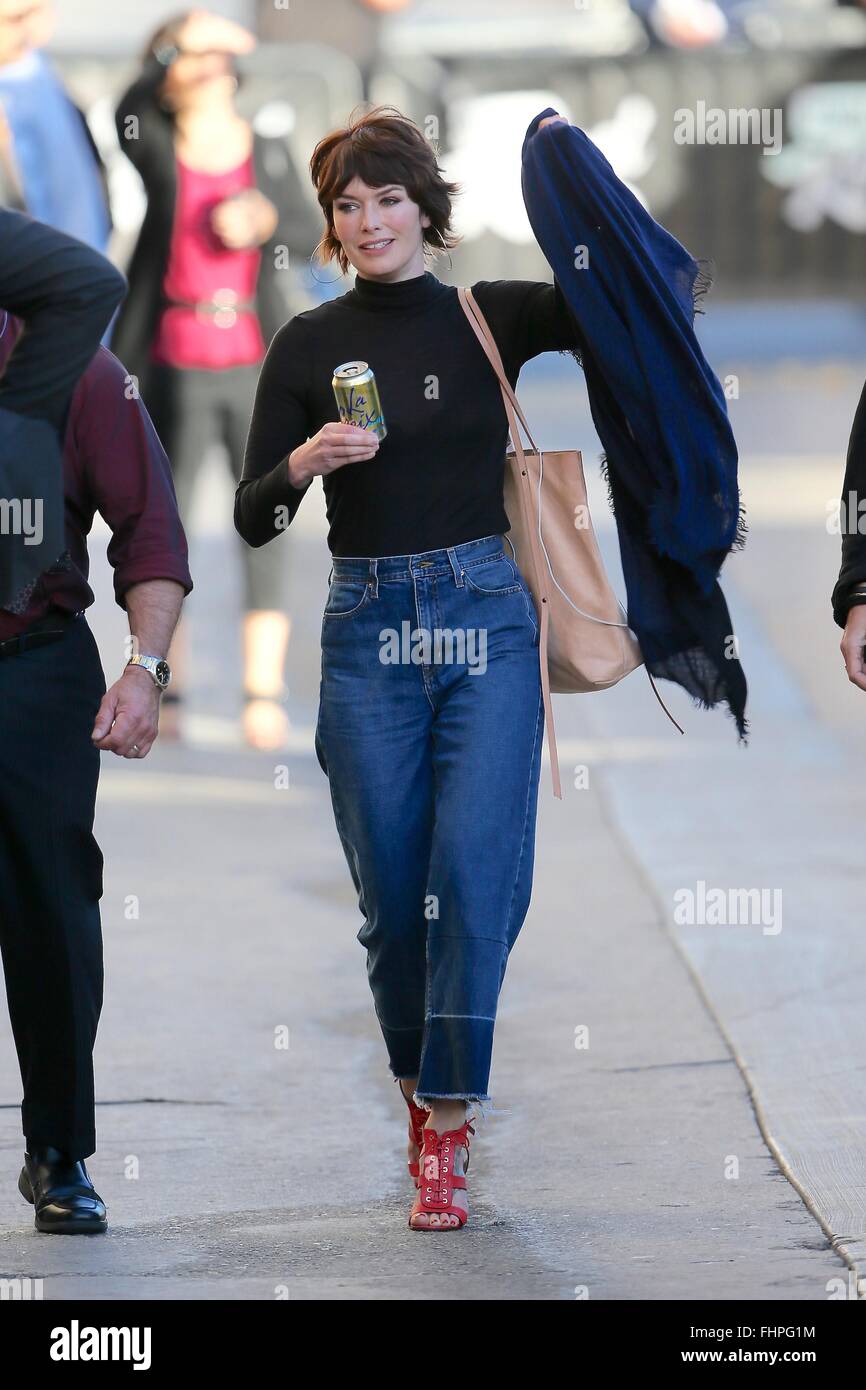 Lena Headey seen arriving at the ABC studios for Jimmy Kimmel Live ...