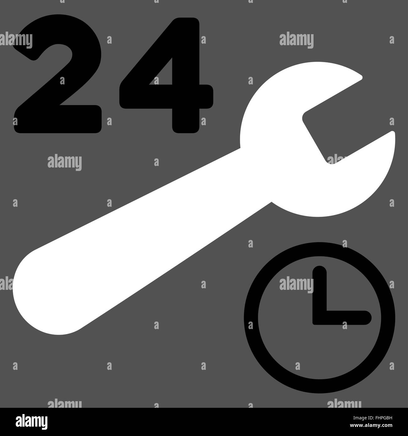 Service Hours Icon Stock Photo - Alamy