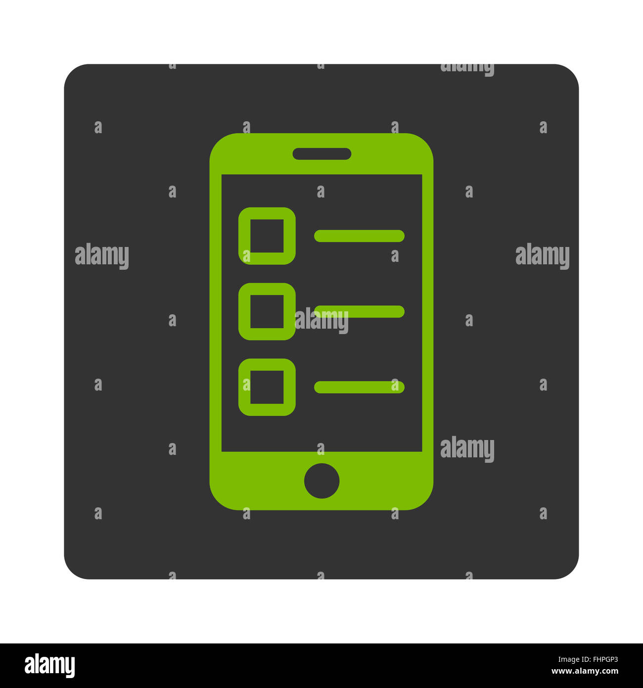 Mobile test icon Stock Photo - Alamy
