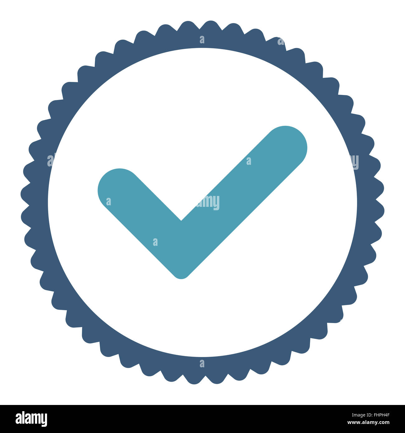Yes flat cyan and blue colors round stamp icon Stock Photo - Alamy