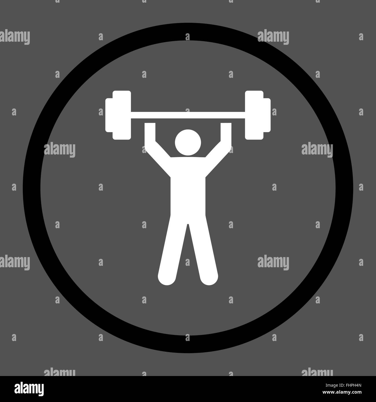 Power lifting icon Stock Photo - Alamy