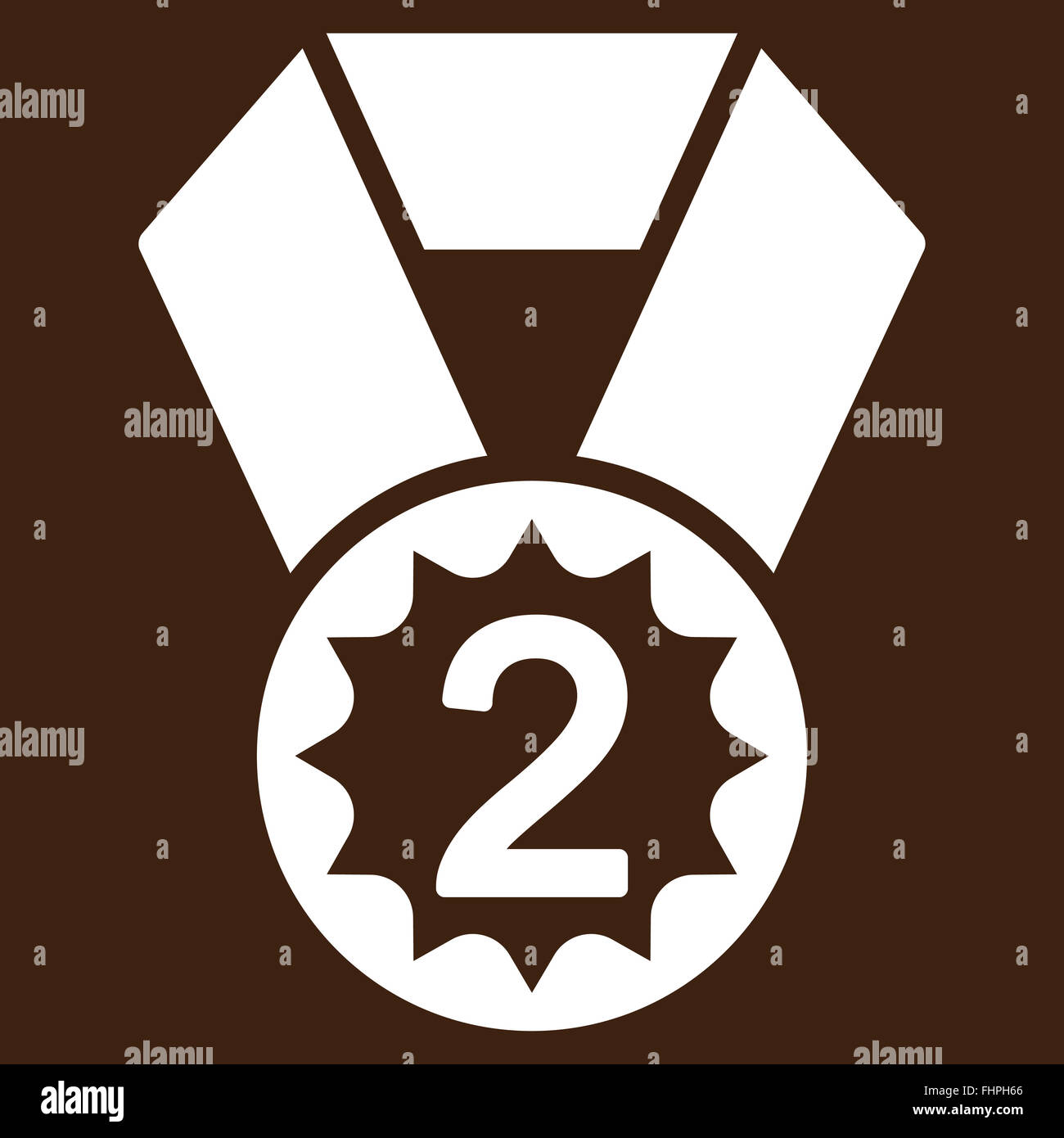 Second place icon from Competition amp; Success Bicolor Icon Set Stock ...