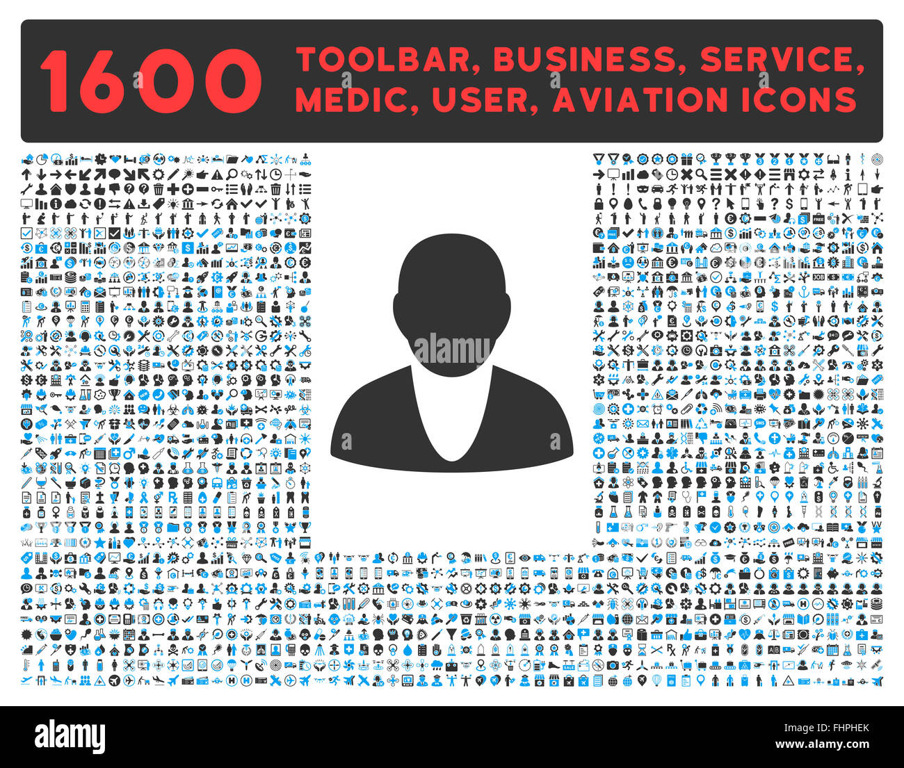 Account Icon with Large Pictogram Collection Stock Photo - Alamy