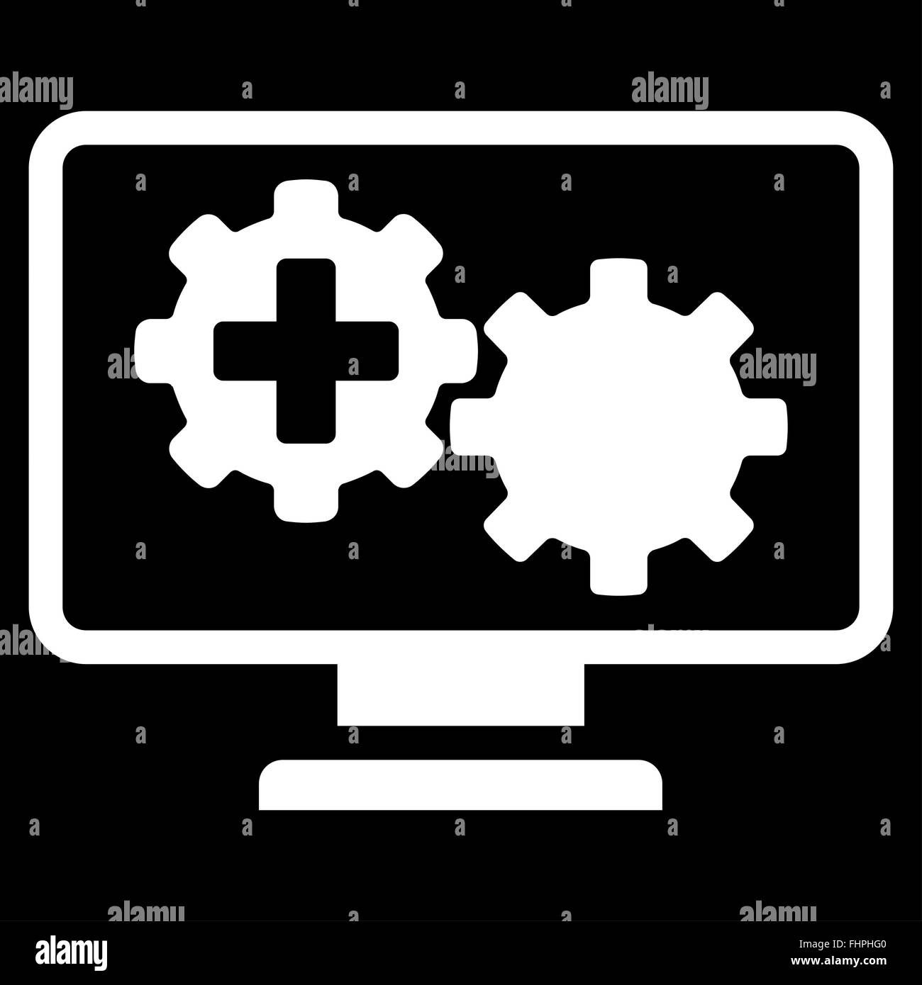 Medical Process Monitoring Icon Stock Photo - Alamy