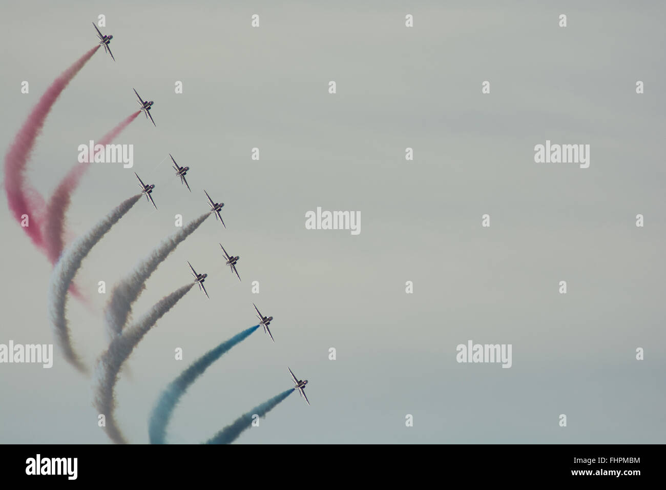 R.A.F RAF RED Arrows aerobatic display team airshow uk Stock Photo - Alamy