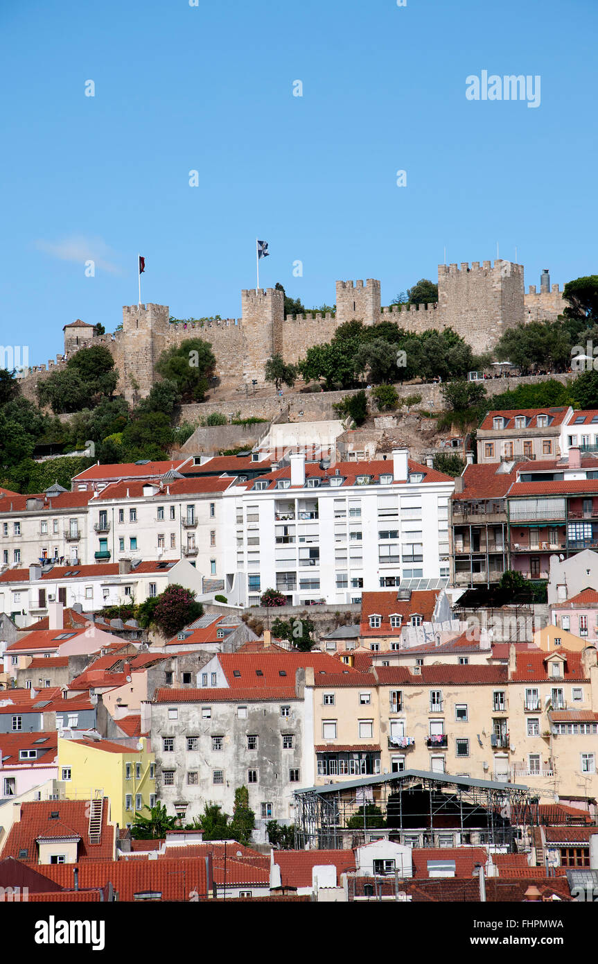 São Jorge Castle ( St George) and the surrounding areas of Castelo and ...