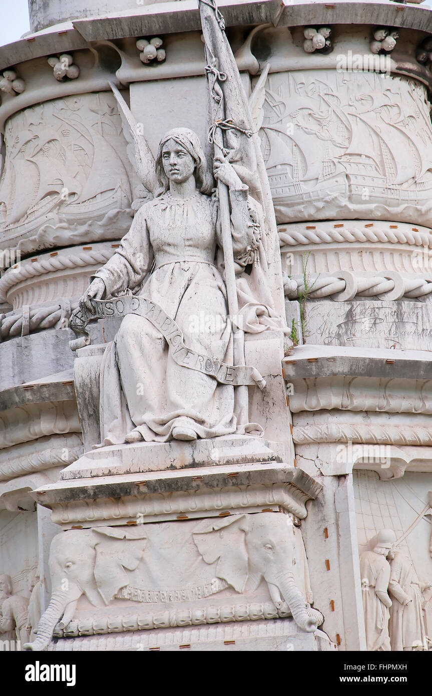 Statue and Memorial to Afonso de Albuquerque, Duke of Goa in the Praça ...