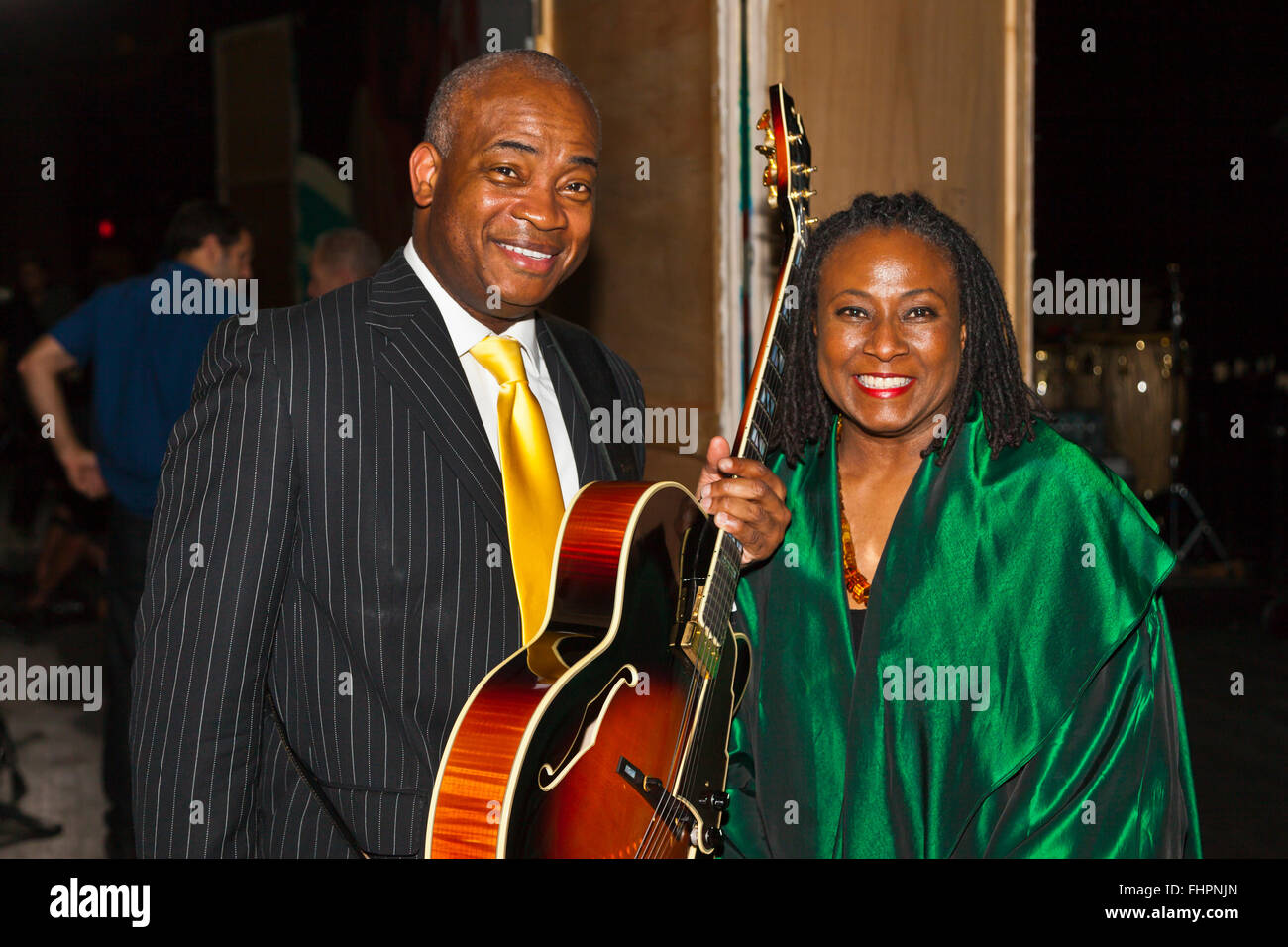 Geri Allen and Derek Oles of the Erroll Garner Project backstage at the ...