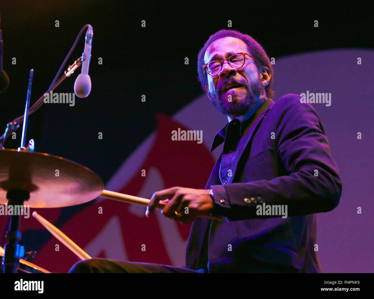 BRIAN BLADE on drums for Chic Corea performing at the 58th Monterey ...