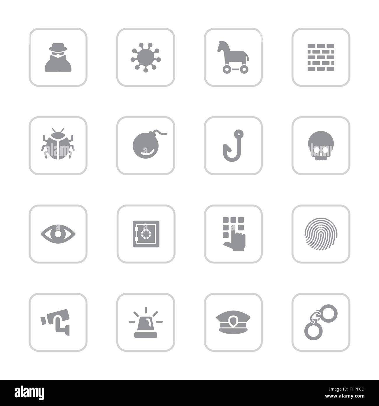 [JPEG] gray flat icon set 7 with rounded rectangle frame for web design, user interface UI ...