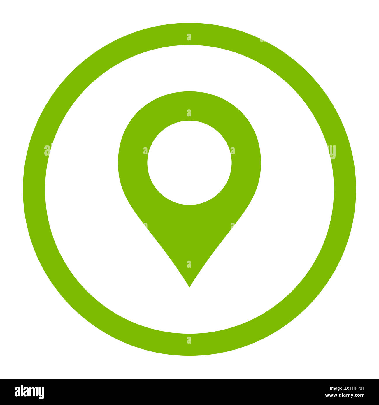 Map Marker flat eco green color rounded vector icon Stock Photo - Alamy