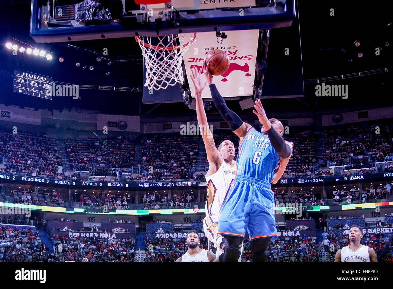 New Orleans, LA, USA. 25th Feb, 2016. Oklahoma City Thunder guard Randy ...