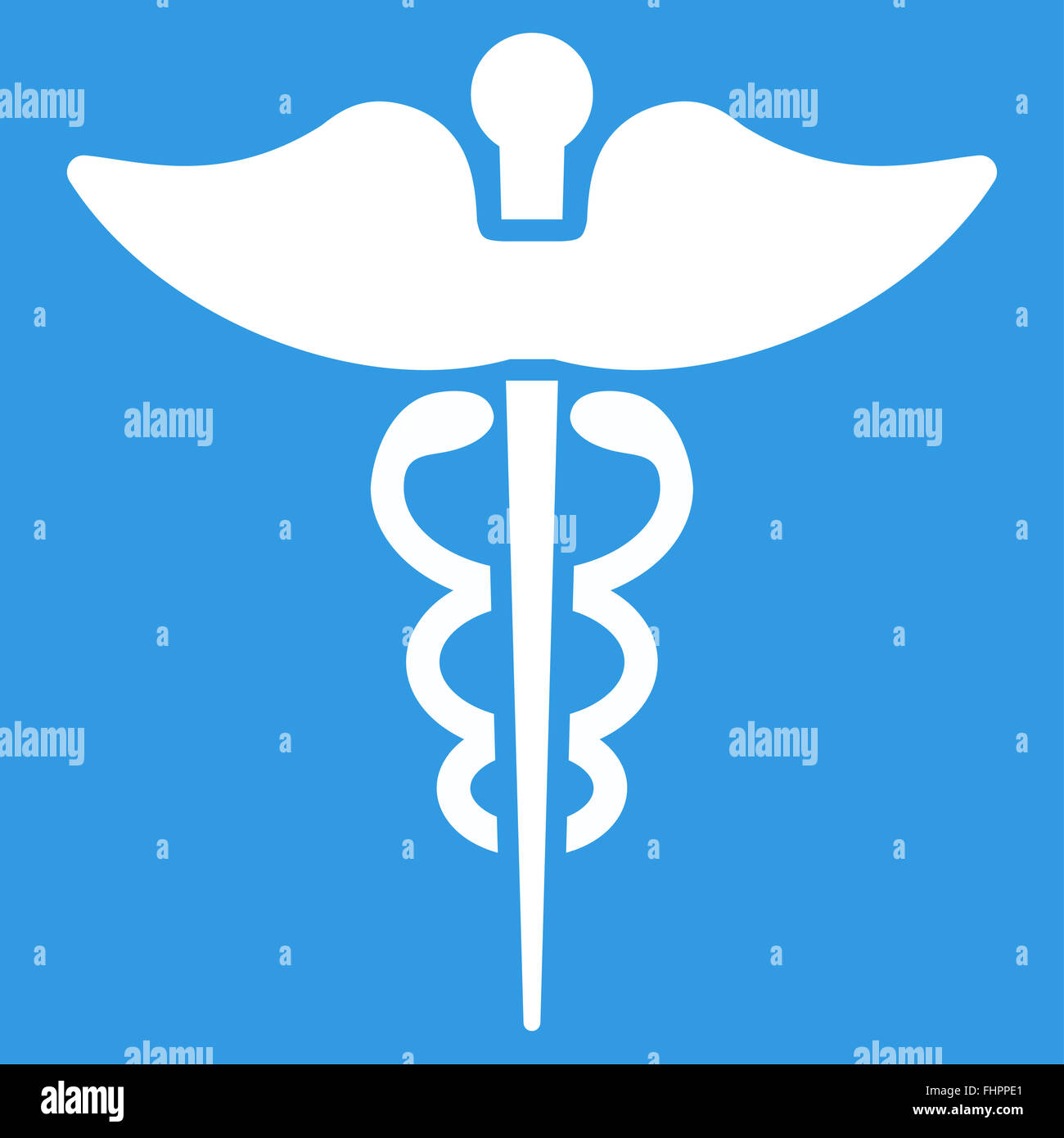 Caduceus Flat Icon Stock Photo - Alamy