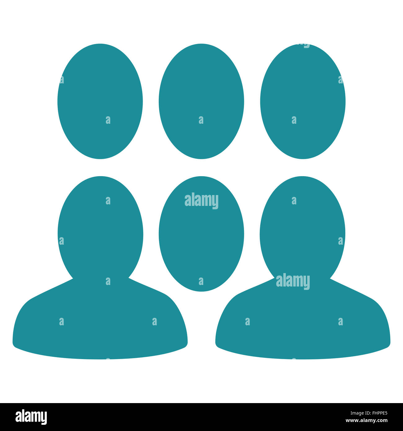 Crowd Flat Icon Stock Photo - Alamy