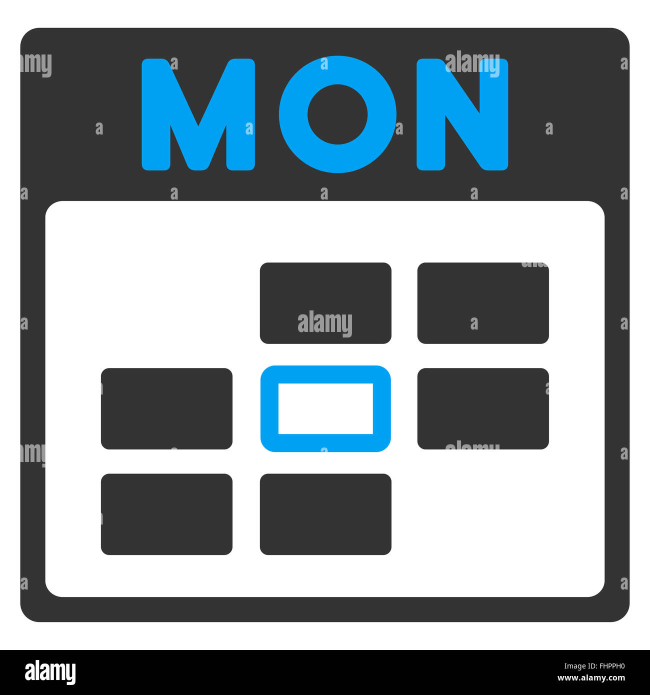 Monday Flat Icon Stock Photo - Alamy