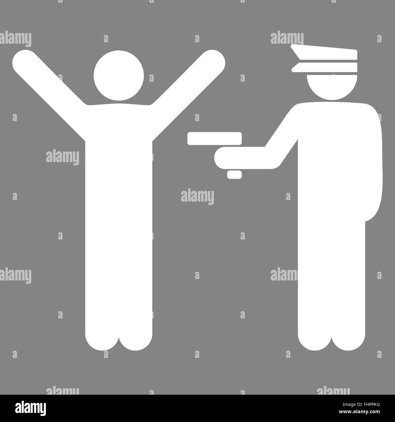 Vector glyph police officer Black and White Stock Photos & Images - Alamy