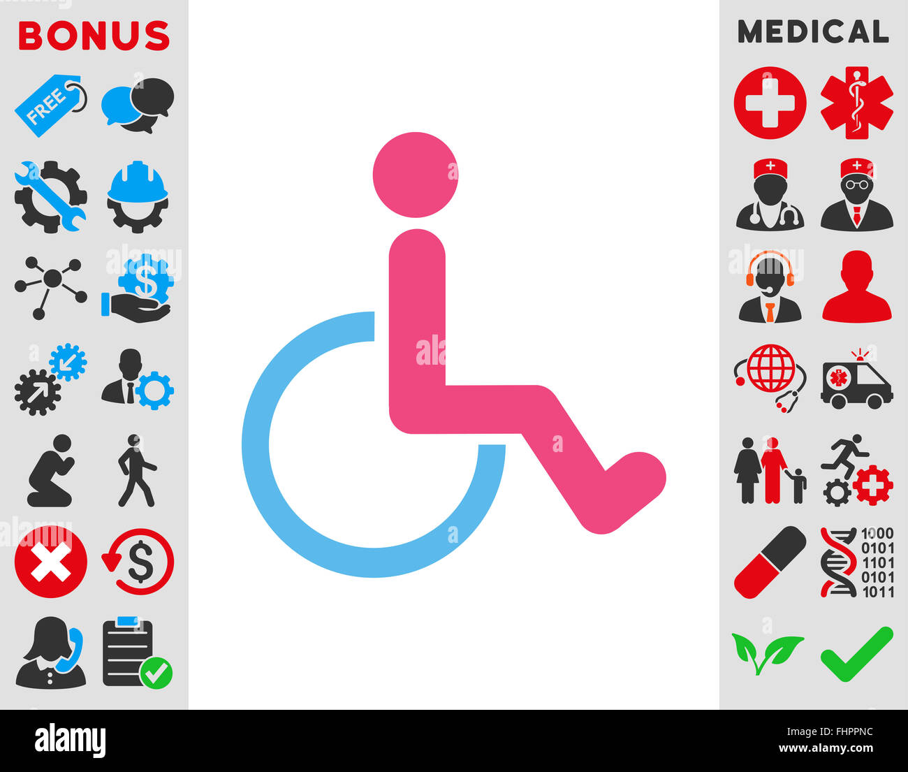 Disabled Person Icon Stock Photo - Alamy
