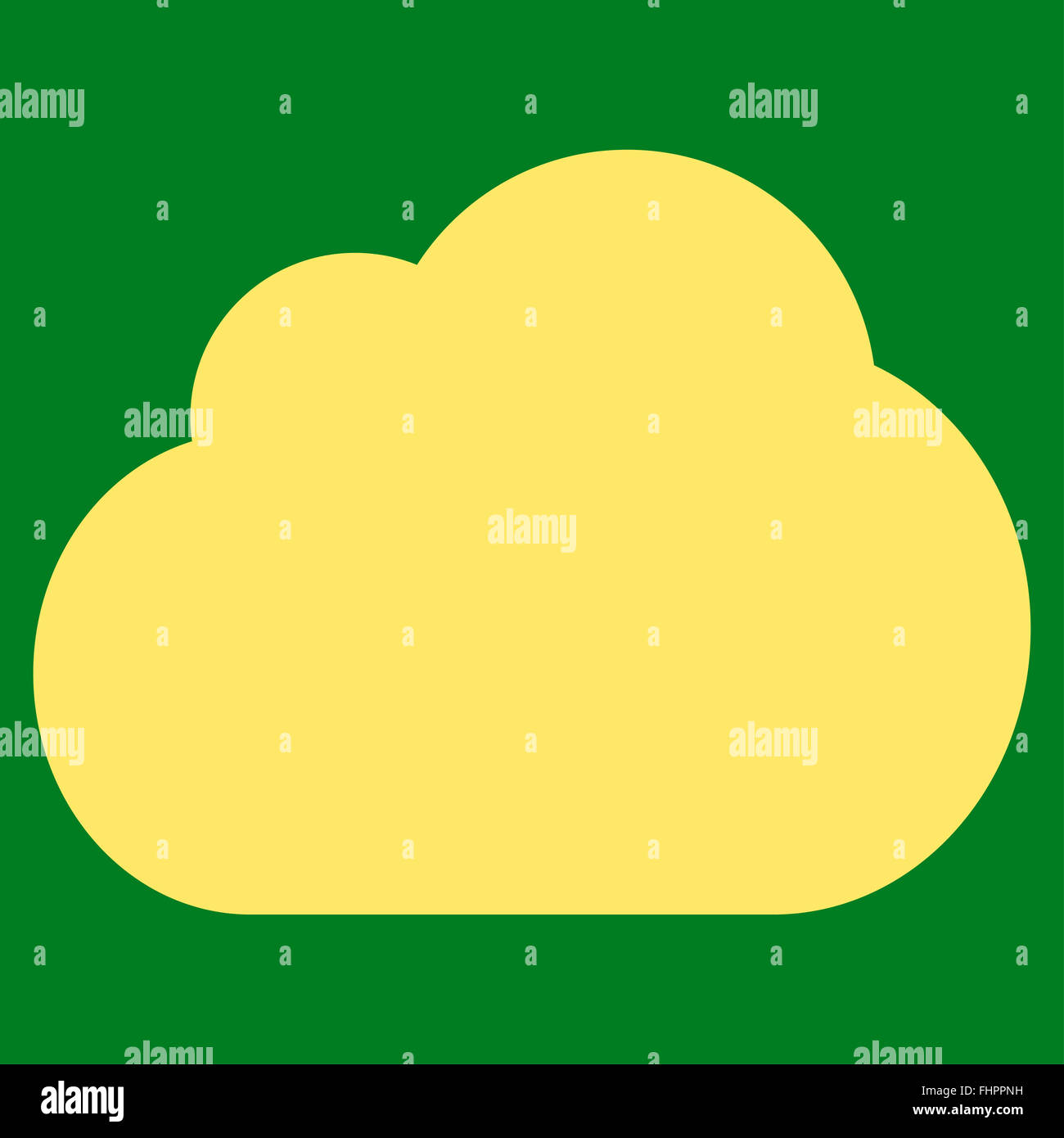 Cloud flat yellow color icon Stock Photo - Alamy