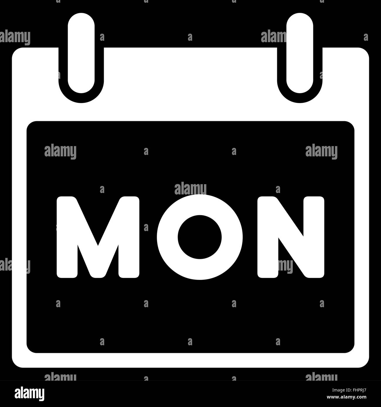 Monday Flat Icon Stock Photo - Alamy