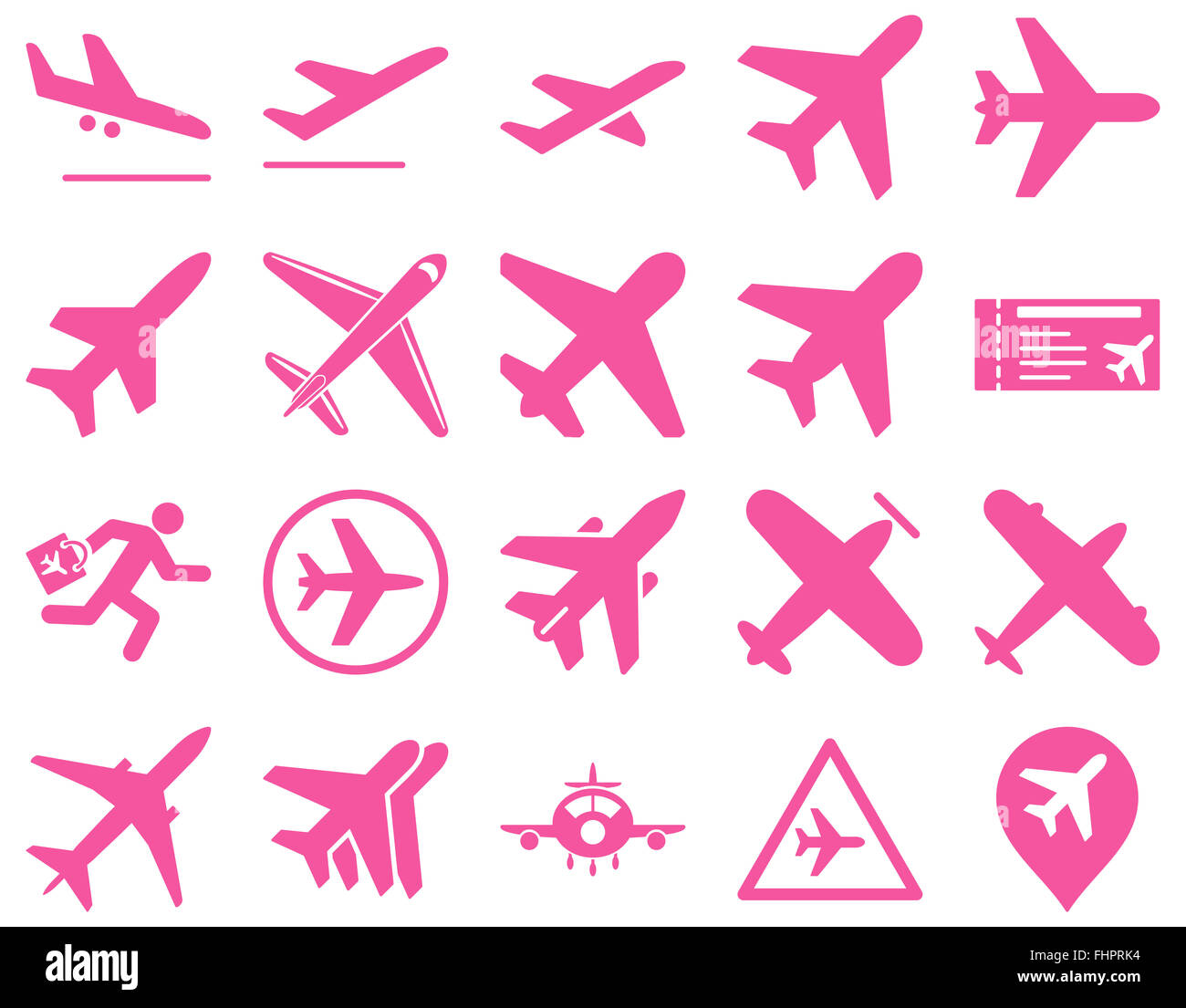 Aviation Icon Set Stock Photo - Alamy
