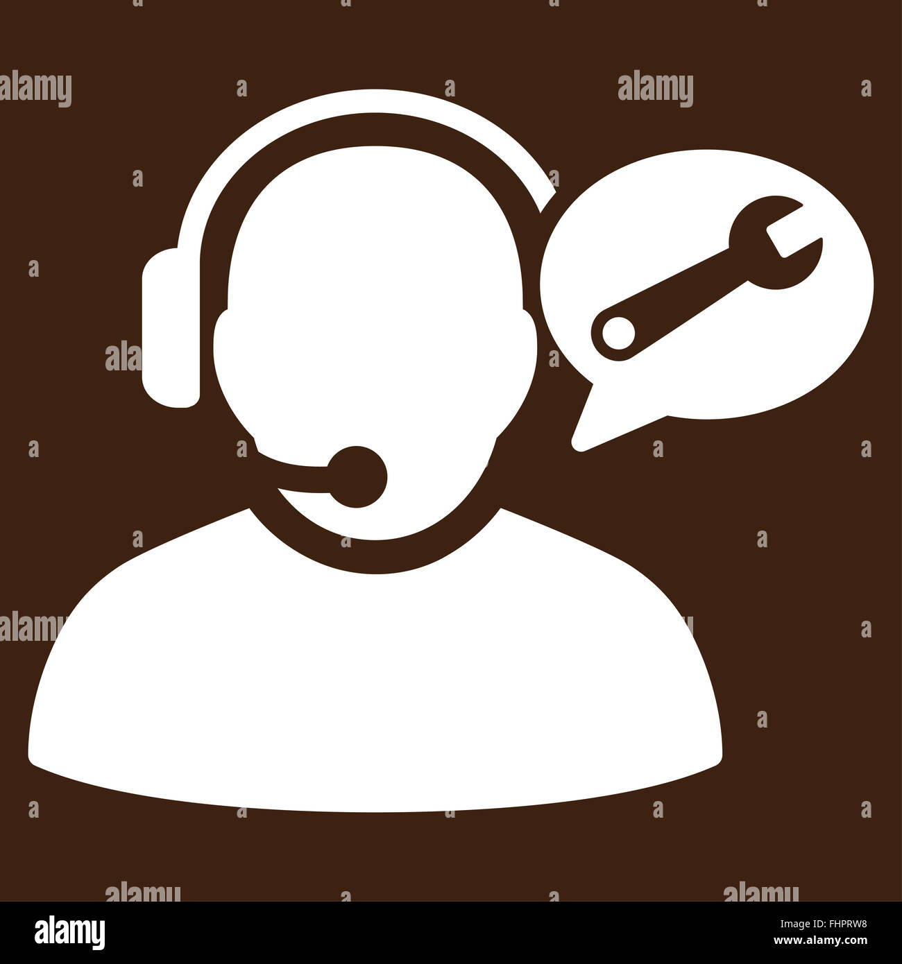 Operator Service Message Icon Stock Photo - Alamy