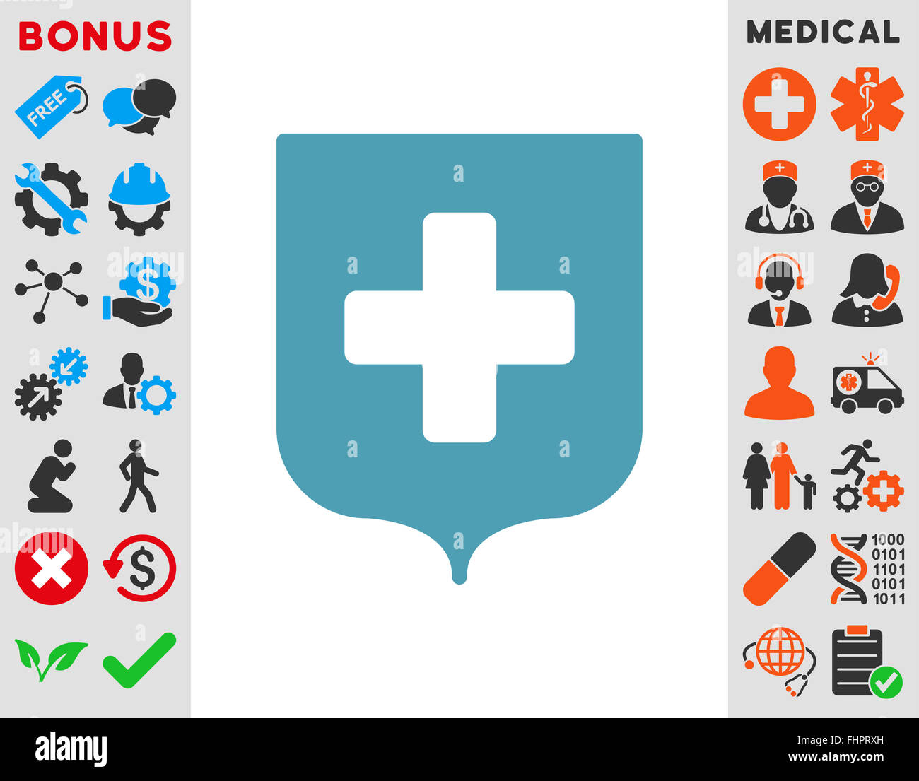 Medical Shield Icon Stock Photo - Alamy