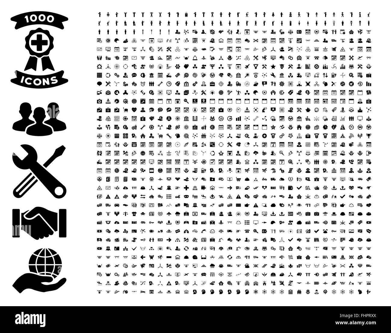 Set Of 1000 Flat Vector Icons Stock Photo - Alamy
