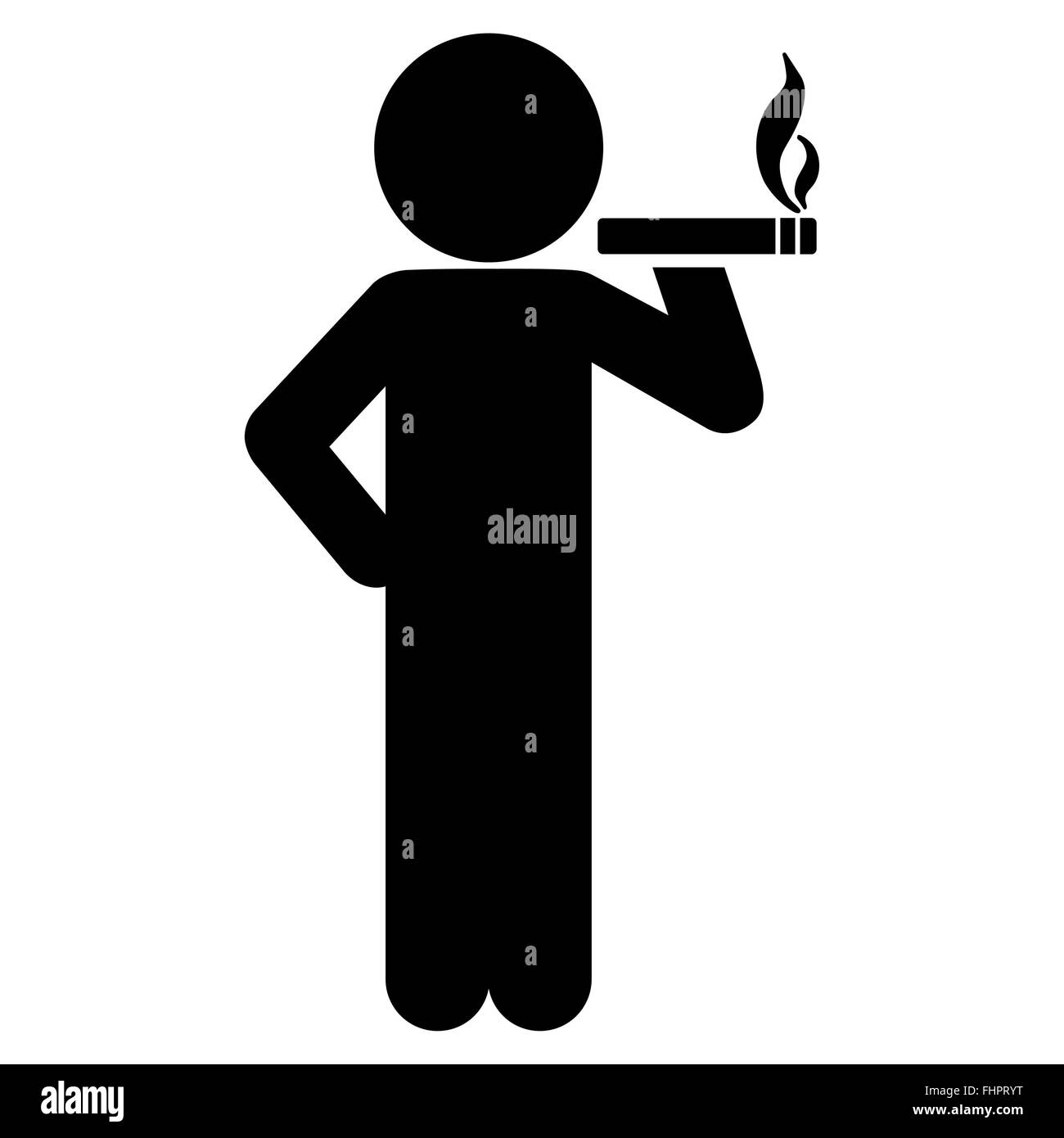 Smoking Male Person Icon Stock Photo - Alamy