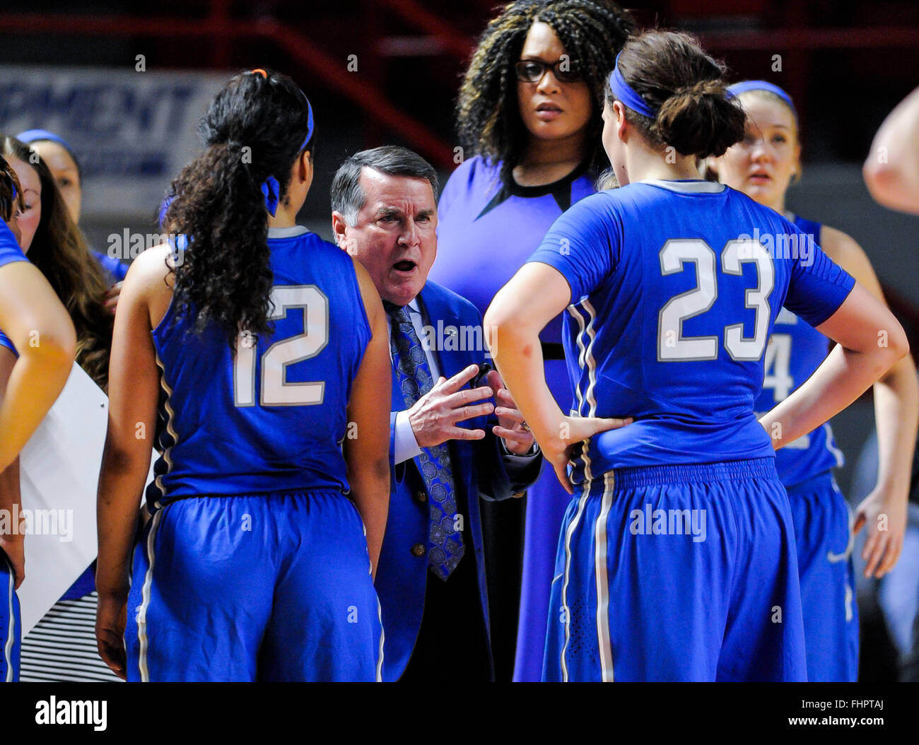 February 25 2016 Middle Tennessee Lady Raiders head coach Rick Insell ...