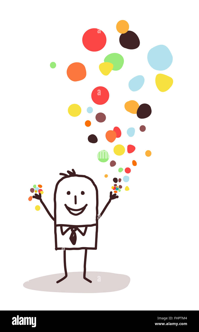 Man throwing confetti Cut Out Stock Images & Pictures - Alamy