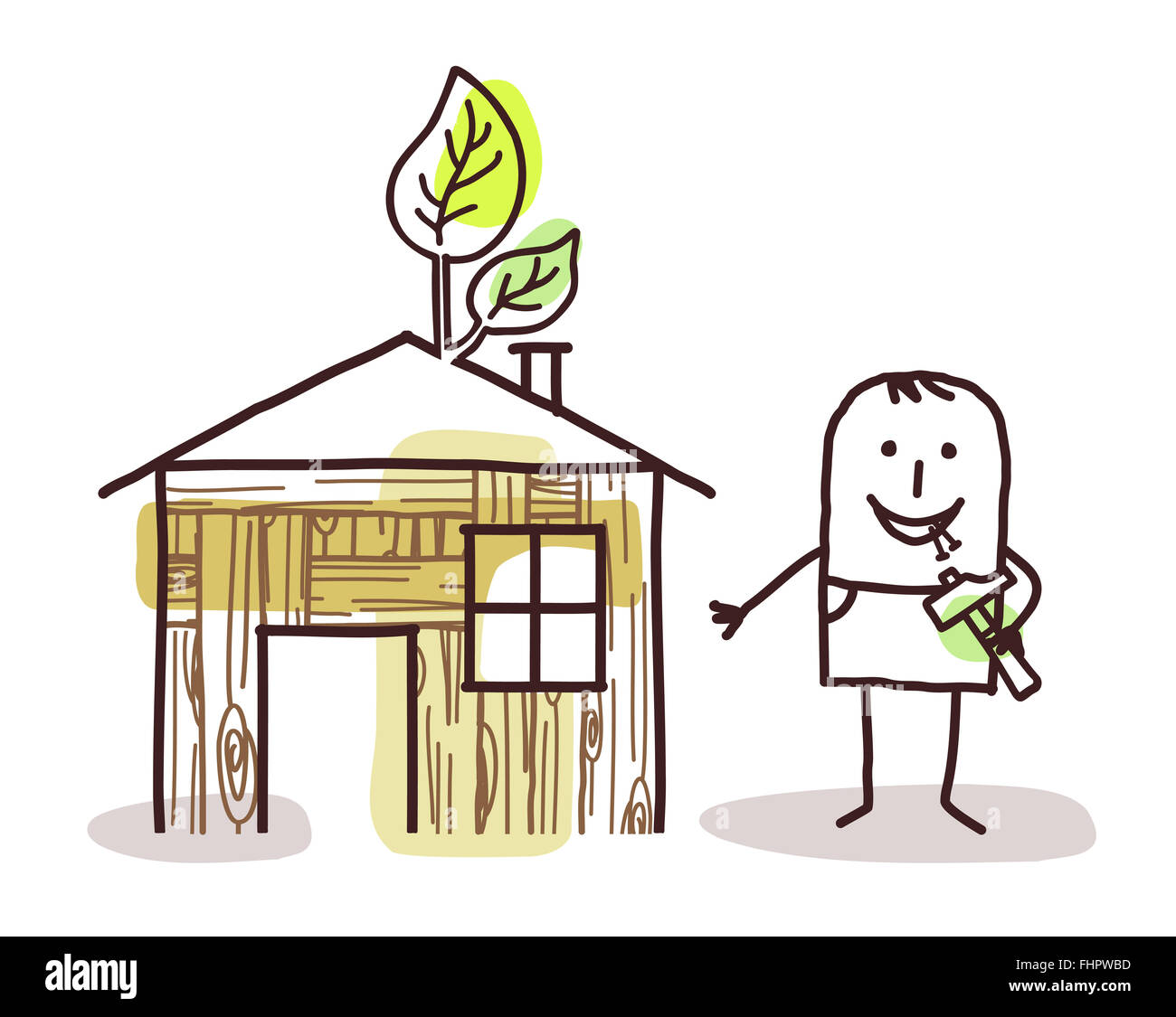 Cartoon wooden hammer Cut Out Stock Images & Pictures - Alamy