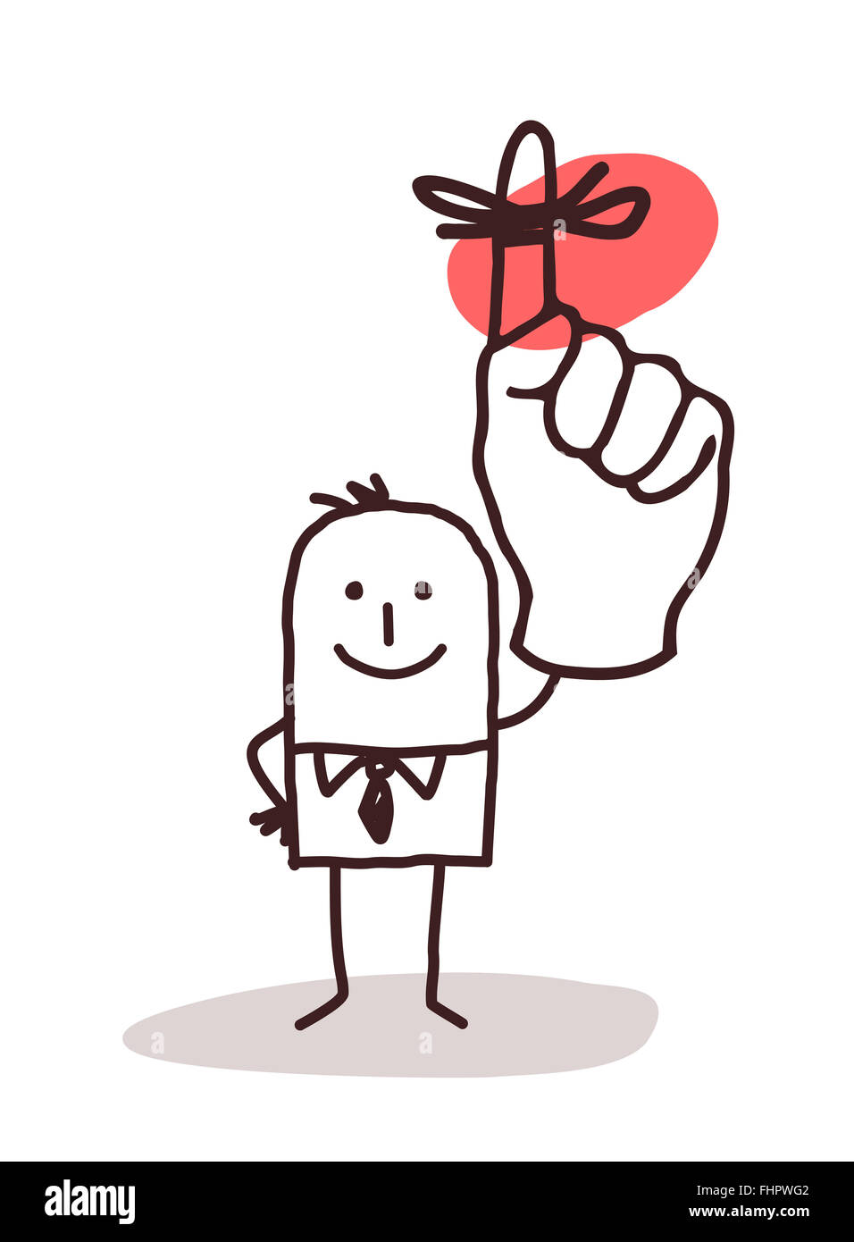 Cartoon index finger red reminder hi-res stock photography and images ...