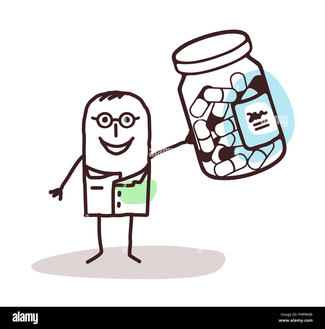 Cartoon character medicine hi-res stock photography and images - Alamy