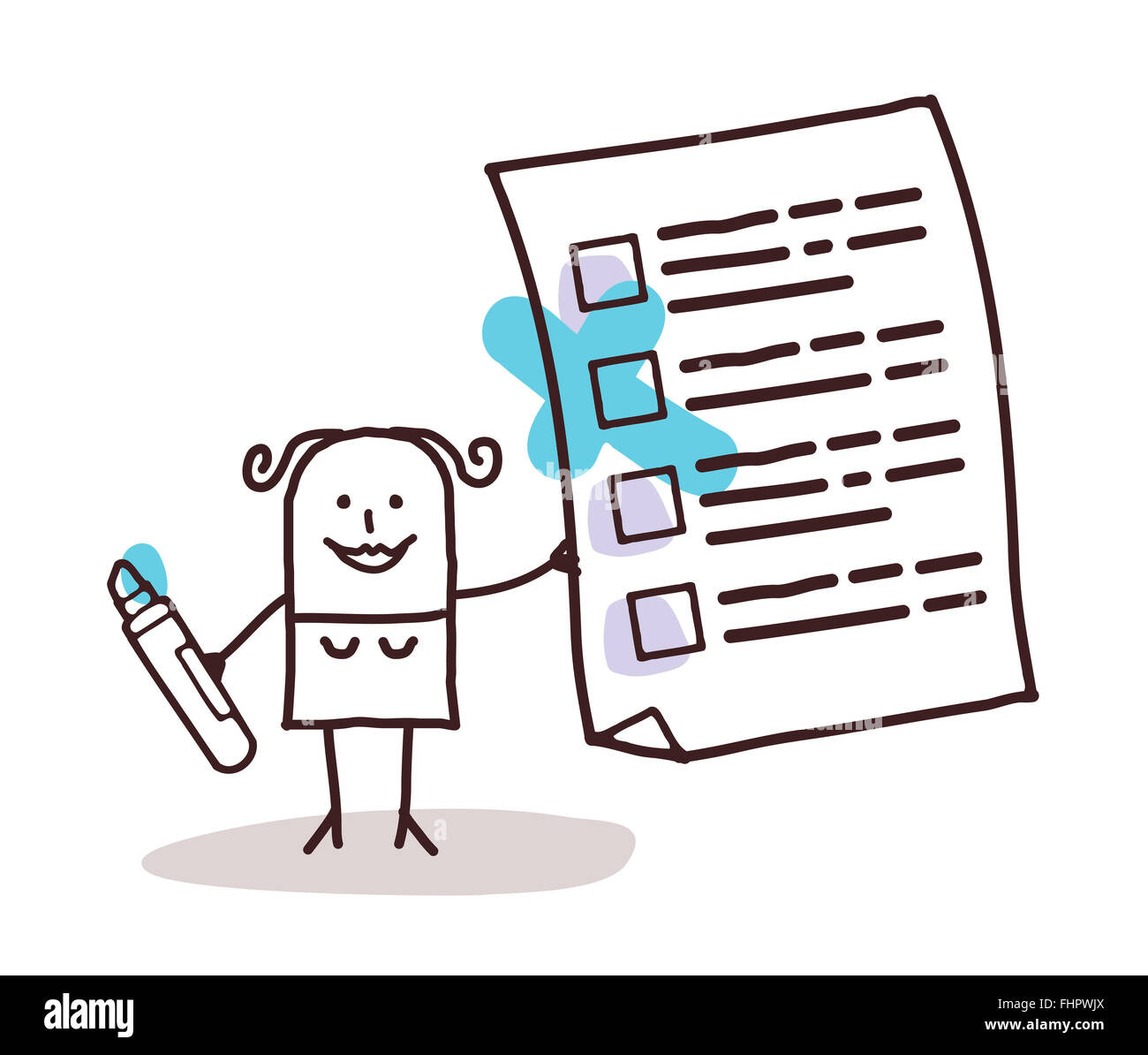 Questionnaire cartoon hi-res stock photography and images - Alamy