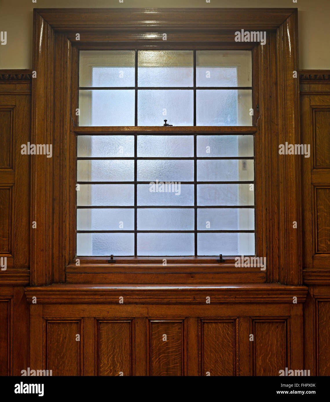 Beautiful solid oak sliding sash window Stock Photo - Alamy