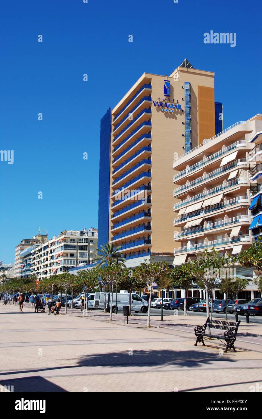 Yaramar Hotel alongside the Promenade, Fuengirola, Malaga Province ...