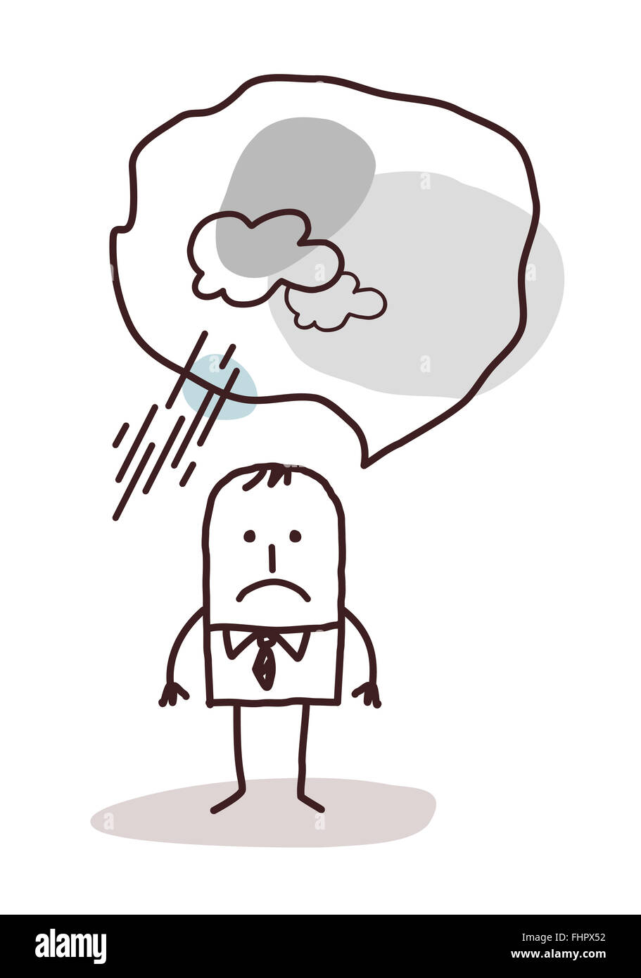 Sad businessman cartoon character Cut Out Stock Images & Pictures - Alamy