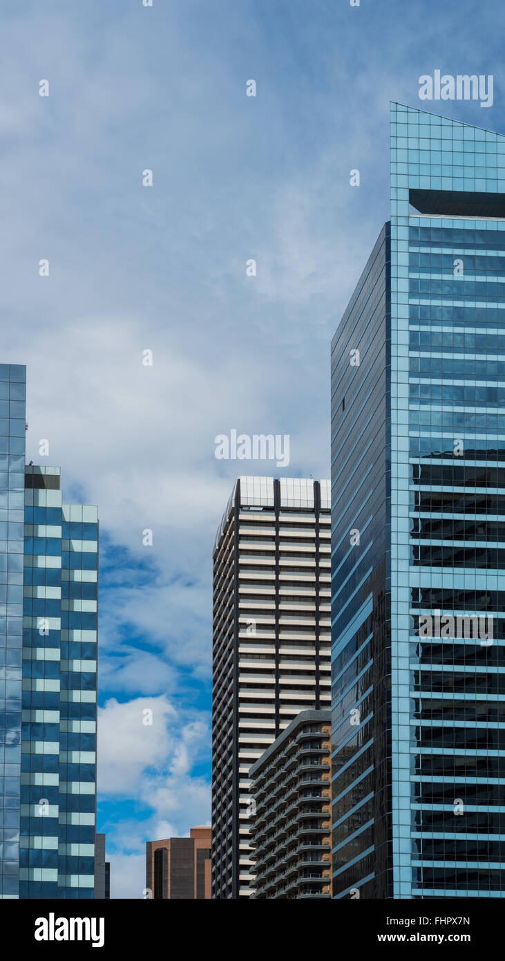 Sydney skyscrapers perspective view with blue cloudy sky Stock Photo ...