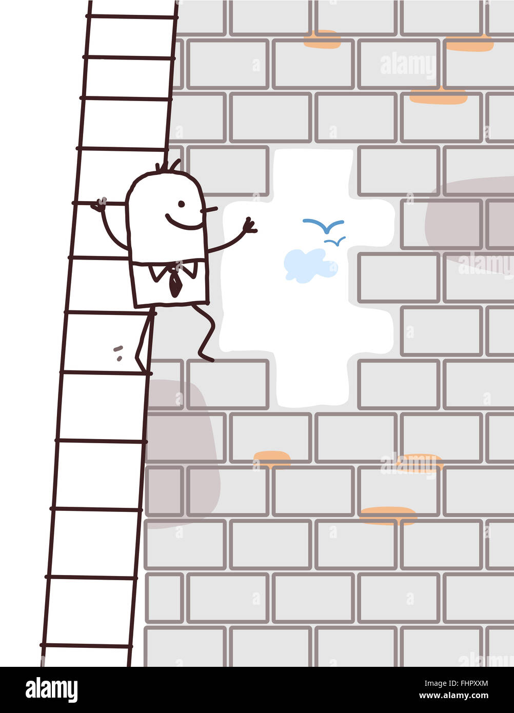 Man climbing out of window hi-res stock photography and images - Alamy