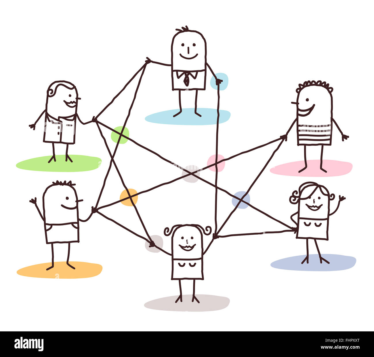 Connected society Cut Out Stock Images & Pictures - Alamy