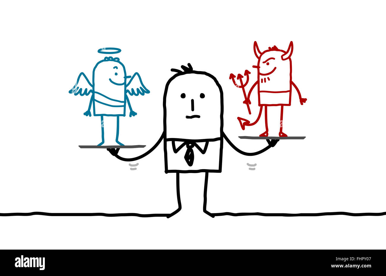 Hesitation drawing hi-res stock photography and images - Alamy