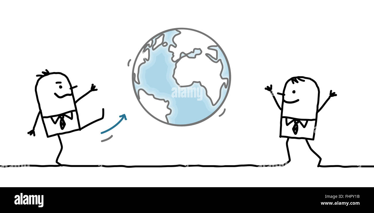 Globalisation cartoon hi-res stock photography and images - Alamy