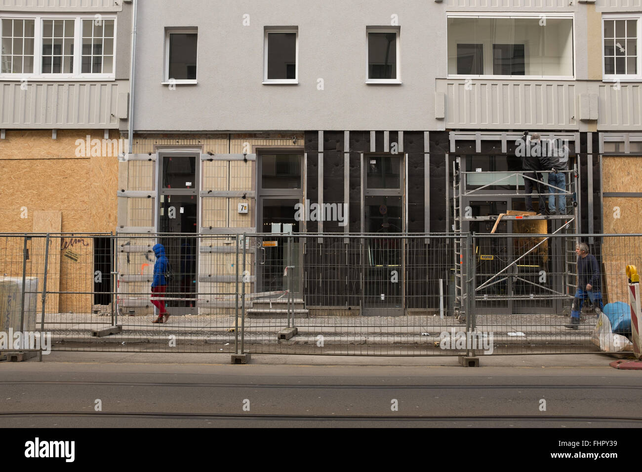 BERLIN, FEBRUARY 24: Original GDR building isolation works in ...