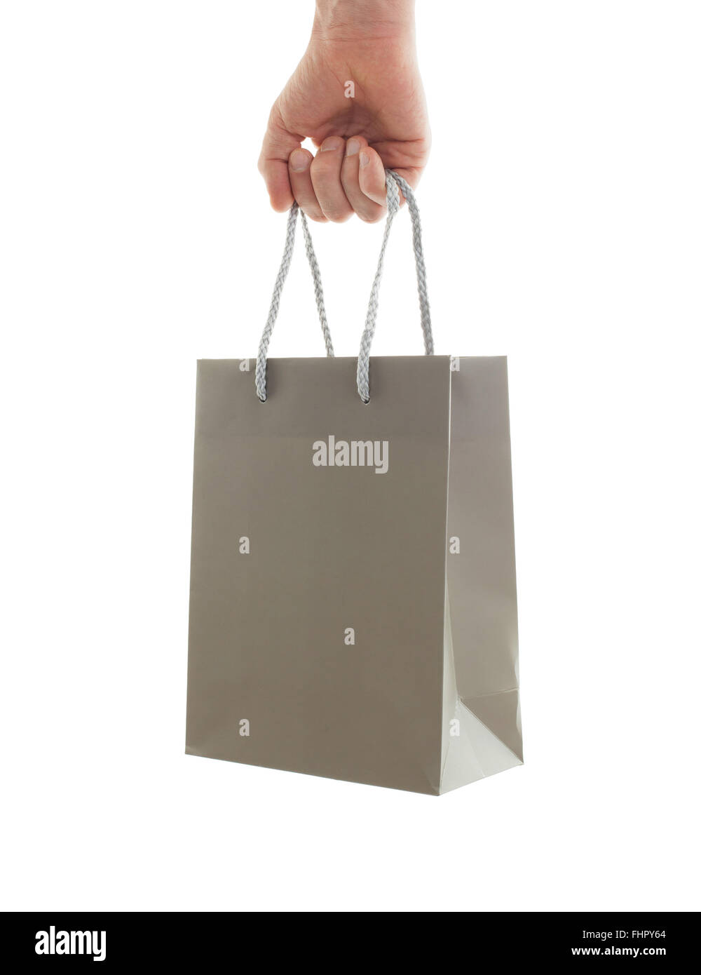 Shopping man, gift bag, isolated on white Stock Photo - Alamy