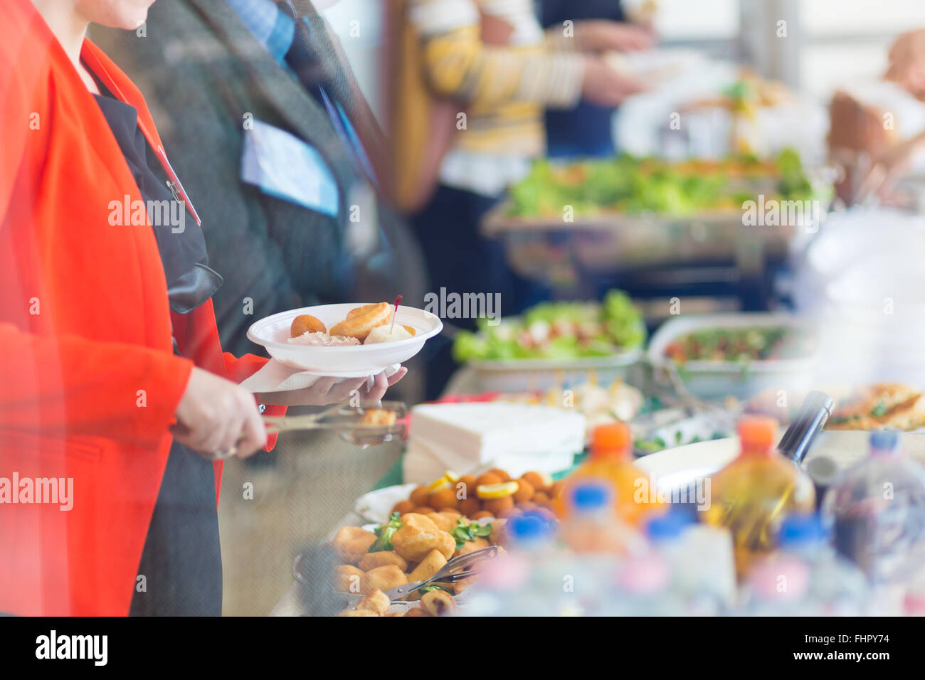 Banquet lunch break at conference meeting Stock Photo - Alamy