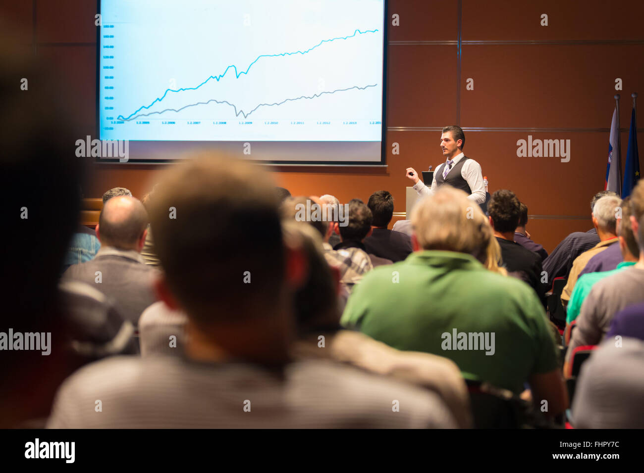 Speaker at Business Conference and Presentation Stock Photo - Alamy