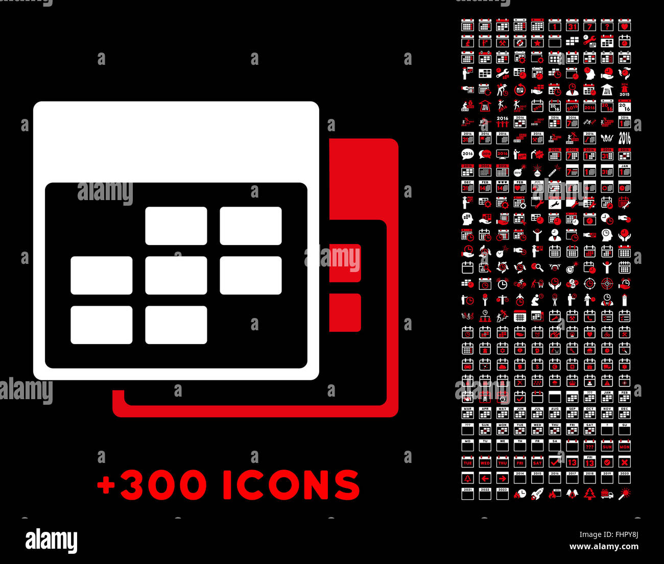 Two Calendars Icon Stock Photo - Alamy