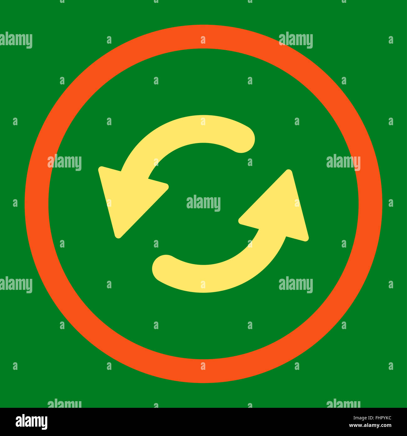 Refresh Ccw flat orange and yellow colors rounded vector icon Stock ...